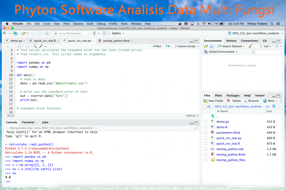 Phyton : Software Analisis Data Multi Fungsi - AMAR STATISTIKA Konsultan